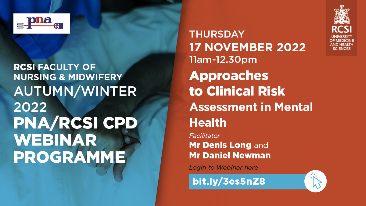 Approaches to Clinical Risk Assessment in Mental Health-RCSI / PNA CPD ...